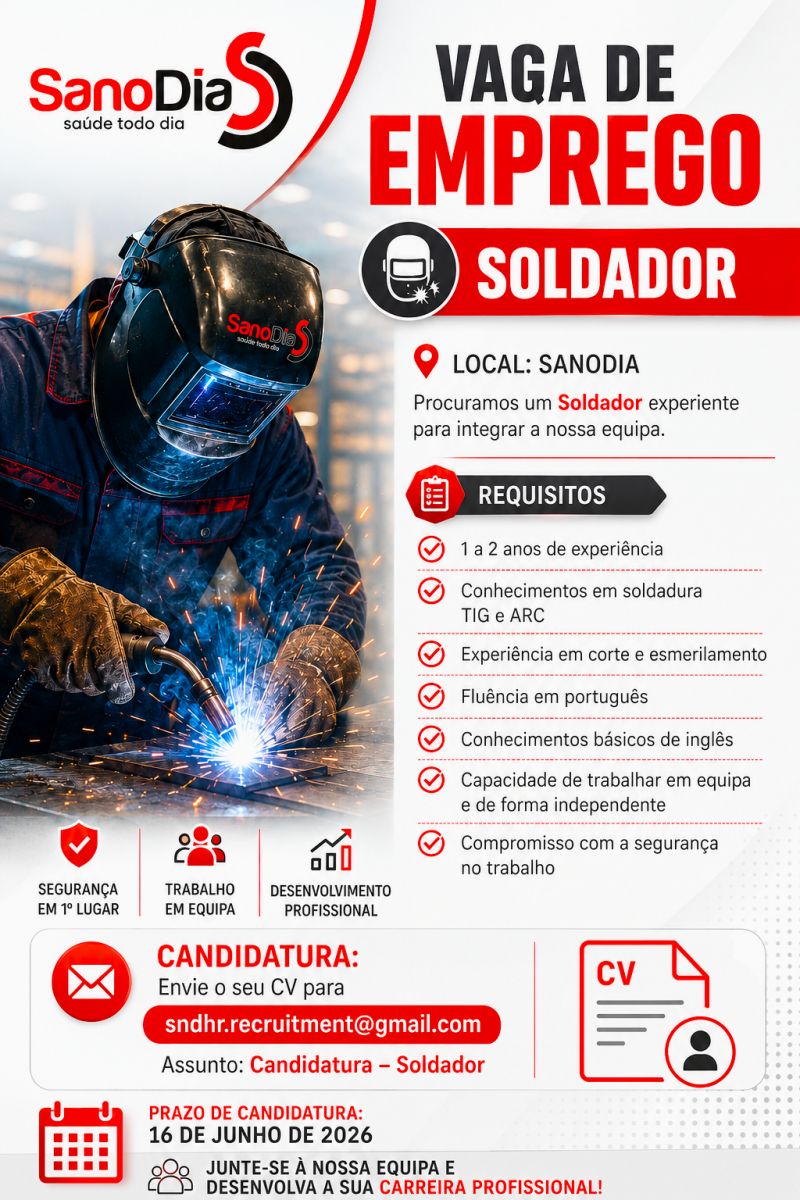 Oportunidade para Soldador | Procure Aqui